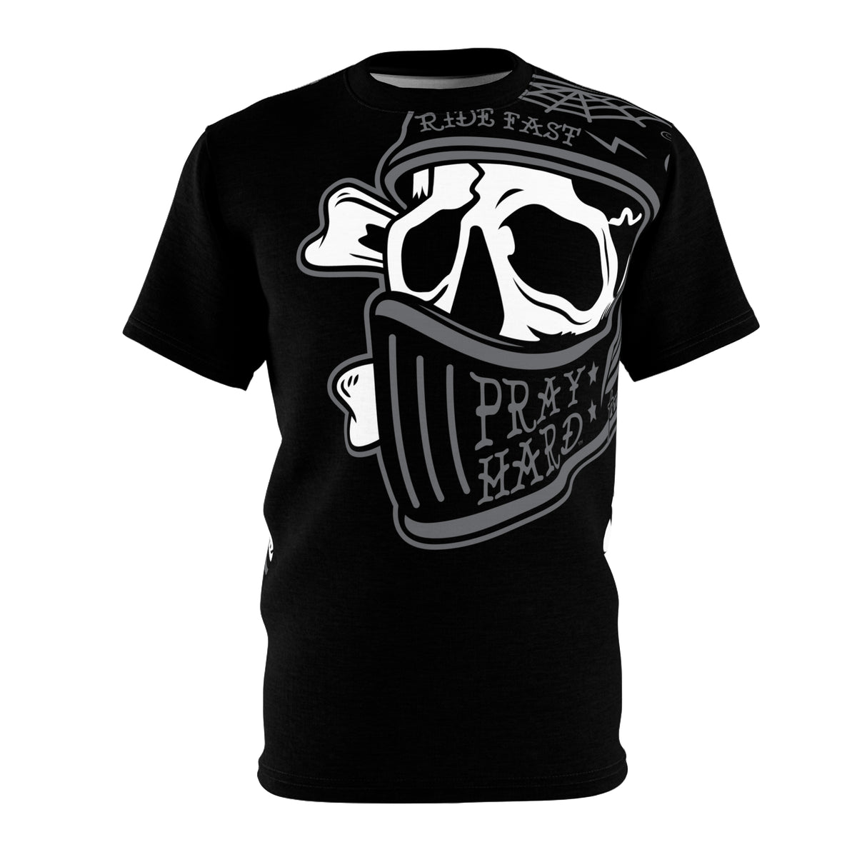 RFPH Ad Mortem Sublimated Black Tee – Ride Fast Pray Hard